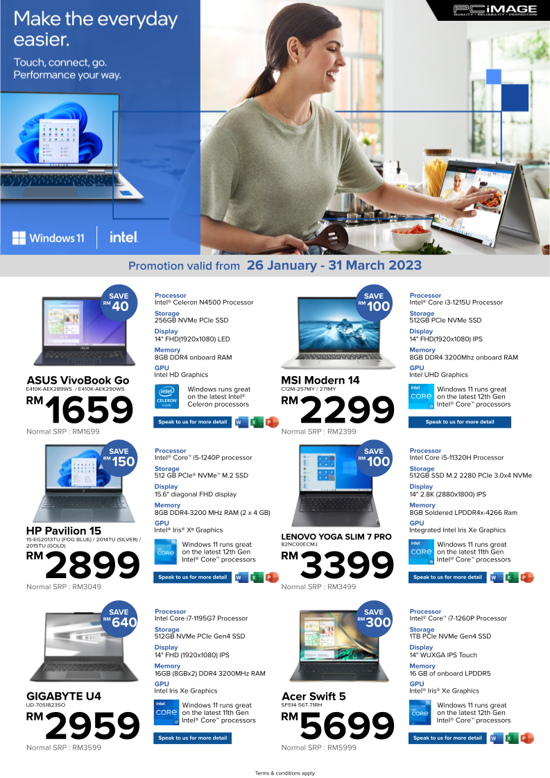 Make the everyday easier with Intel Modern PC - PC Image